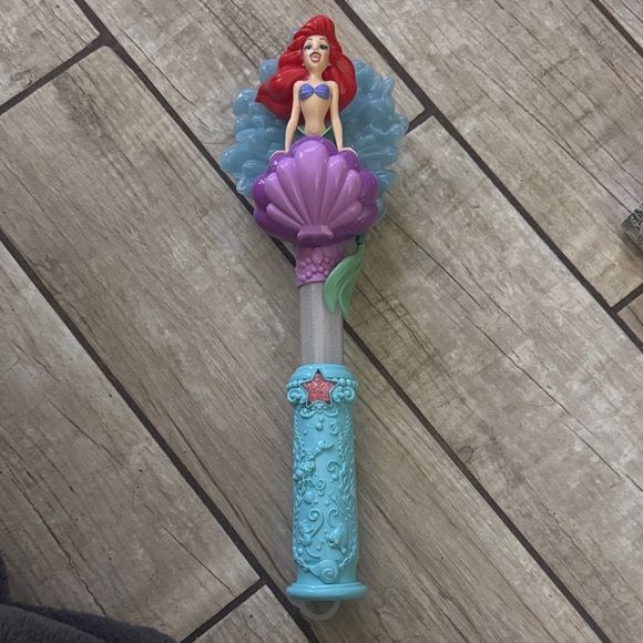 Disney | Toys | Disney Ariel Light Up Bubble Wand Mermaid Wand With ...
